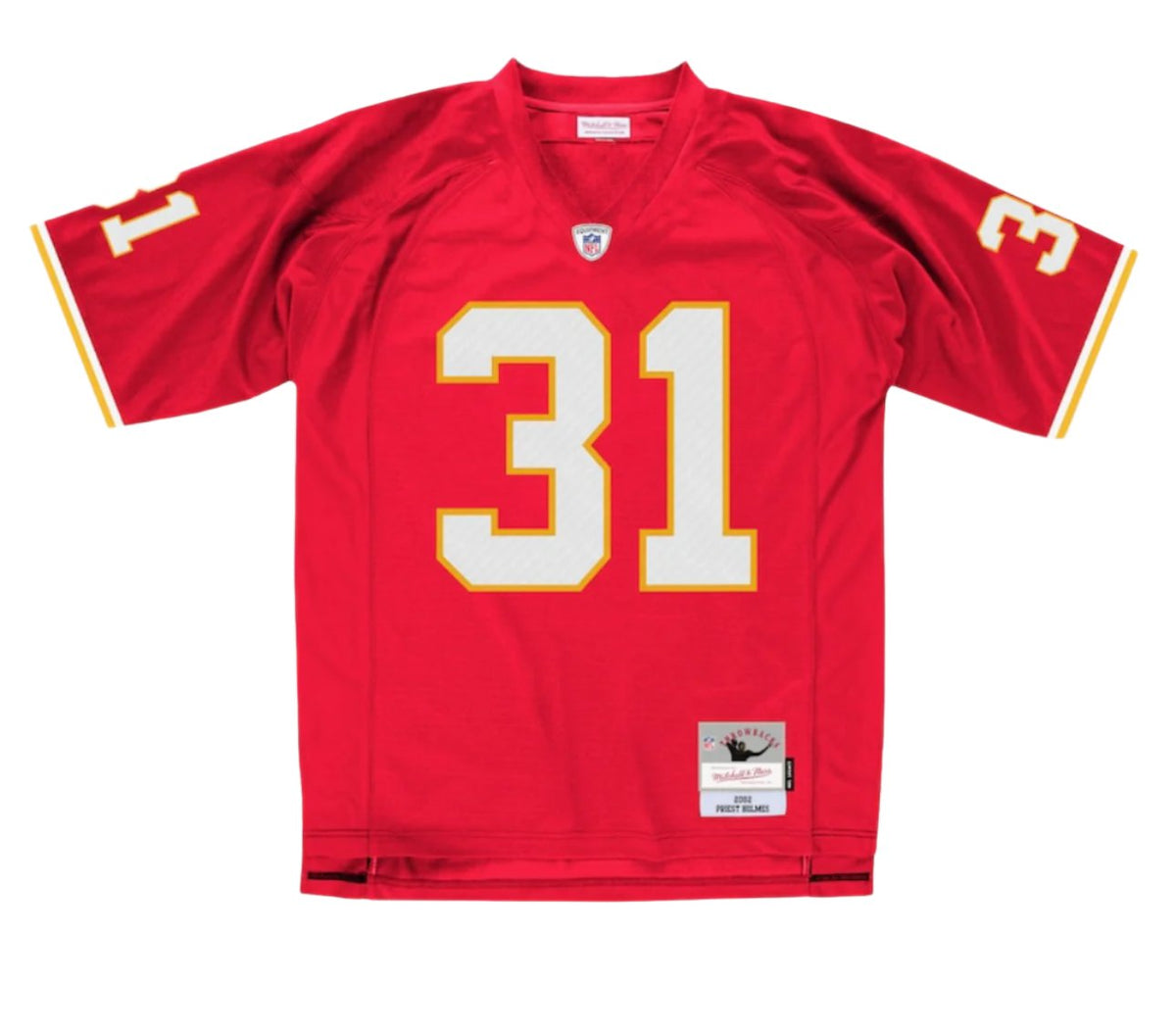 Mitchell & Ness Priest Holmes Red Kansas City Chiefs 2002 Legacy Jerse ...